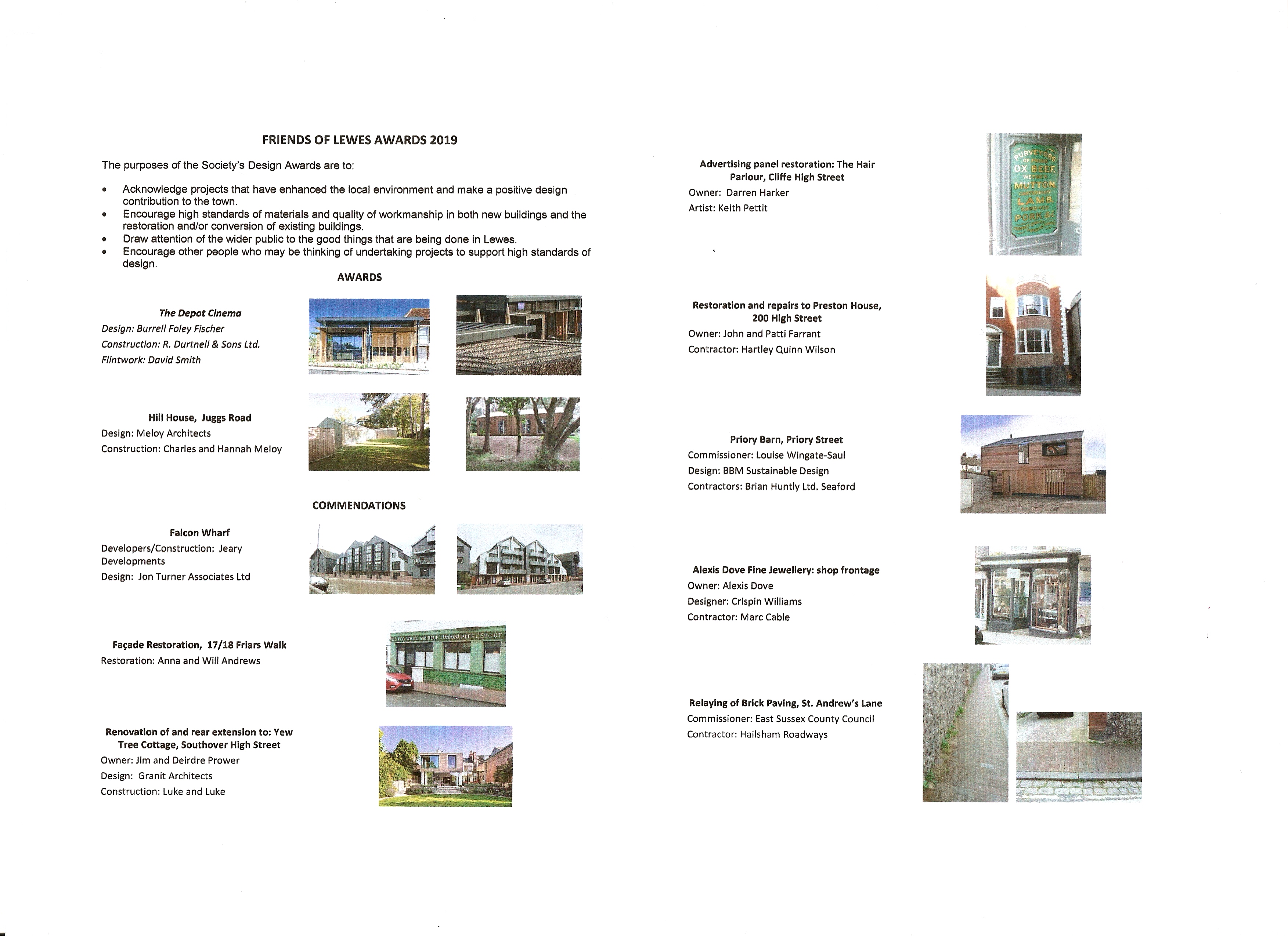 Friends of Lewes 2019 Design Awards winners – Friends of Lewes